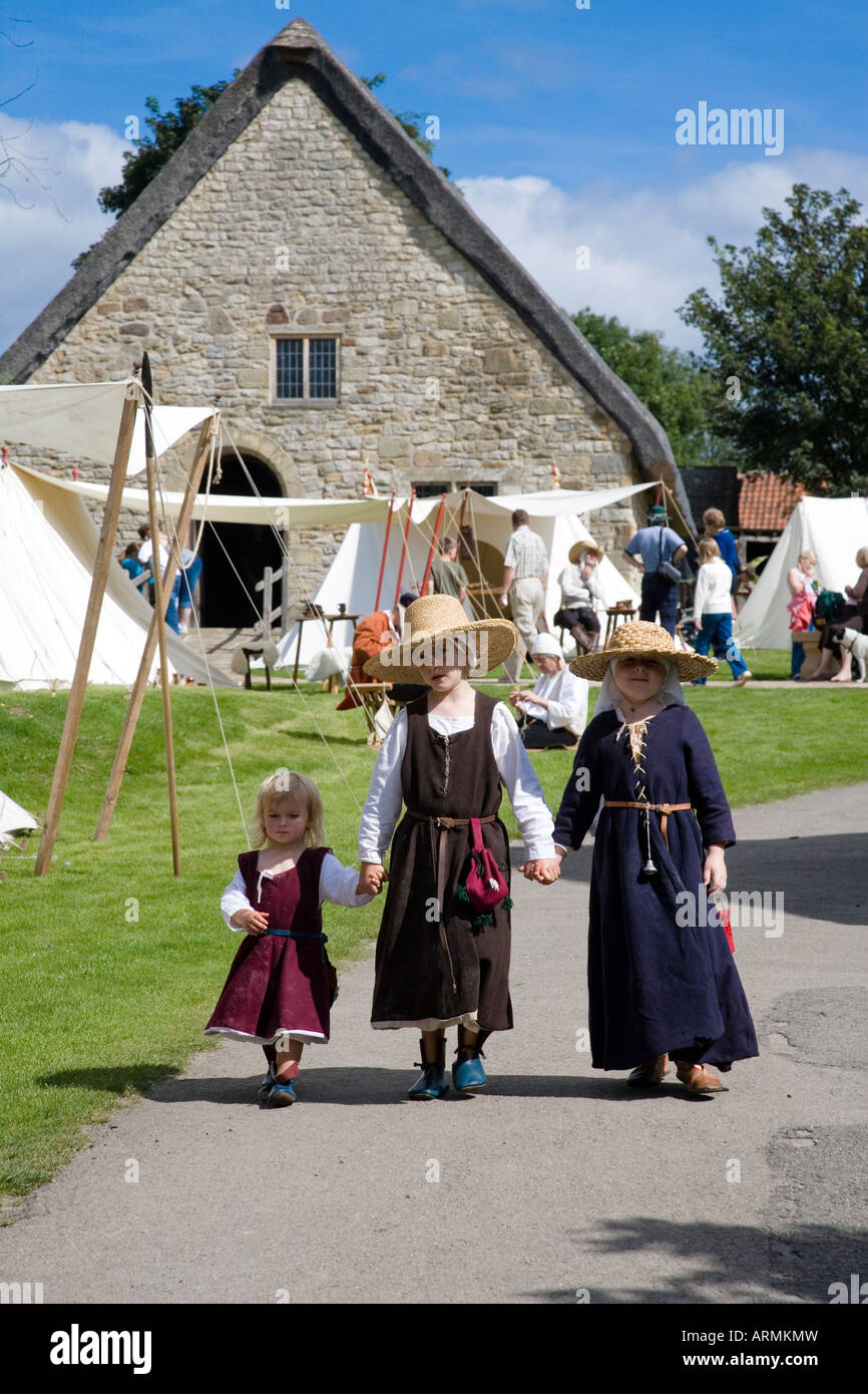 Rosa Mundi medieval re enactors at the Ryedale Folk Museum Hutton le ...