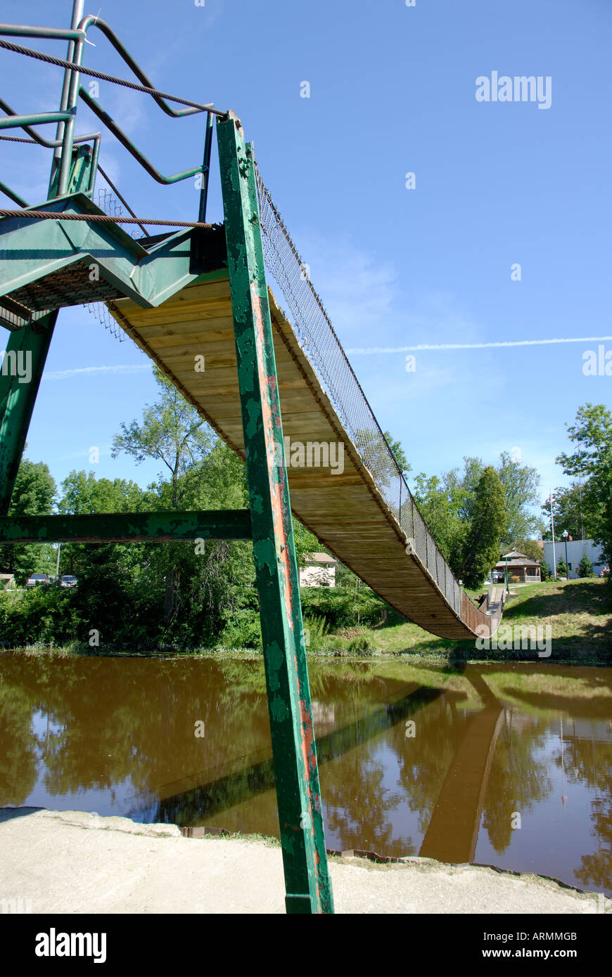 The Mother in Law Bridge located over the Black River in Croswell ...