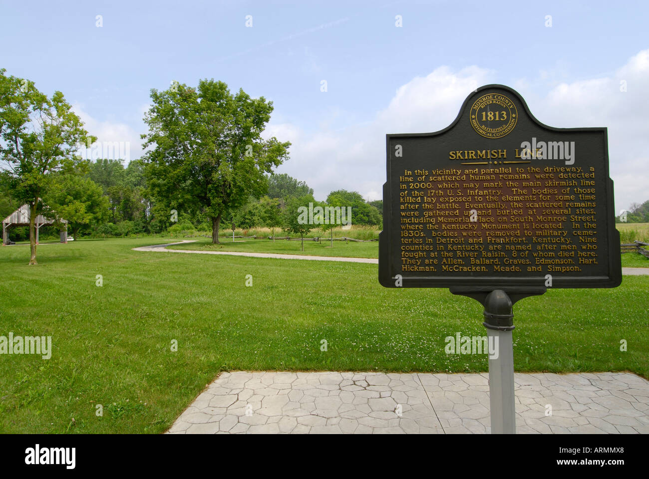 Historic battle site of the Battles of the River Raisin at Monroe ...