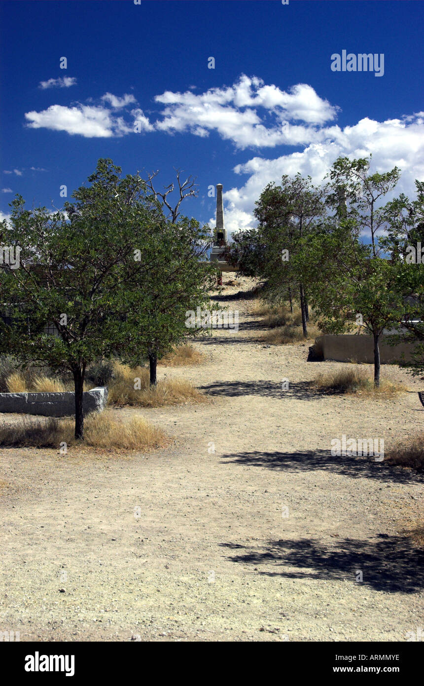 Cemetery of the famous gold rush town Virginia City Nevada USA Stock ...