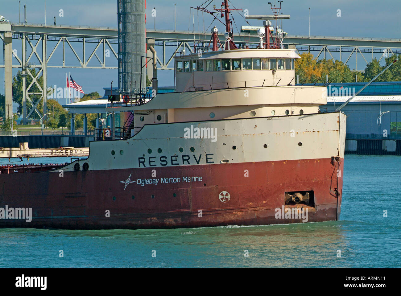 International and domestic Freighter Shipping on the St Clair River at ...