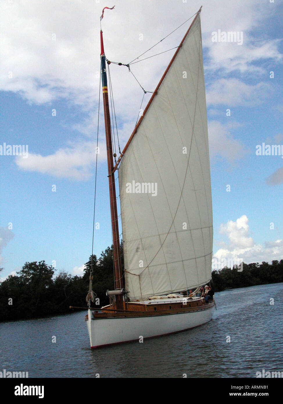 White moth wherry yacht sailing hi-res stock photography and images - Alamy