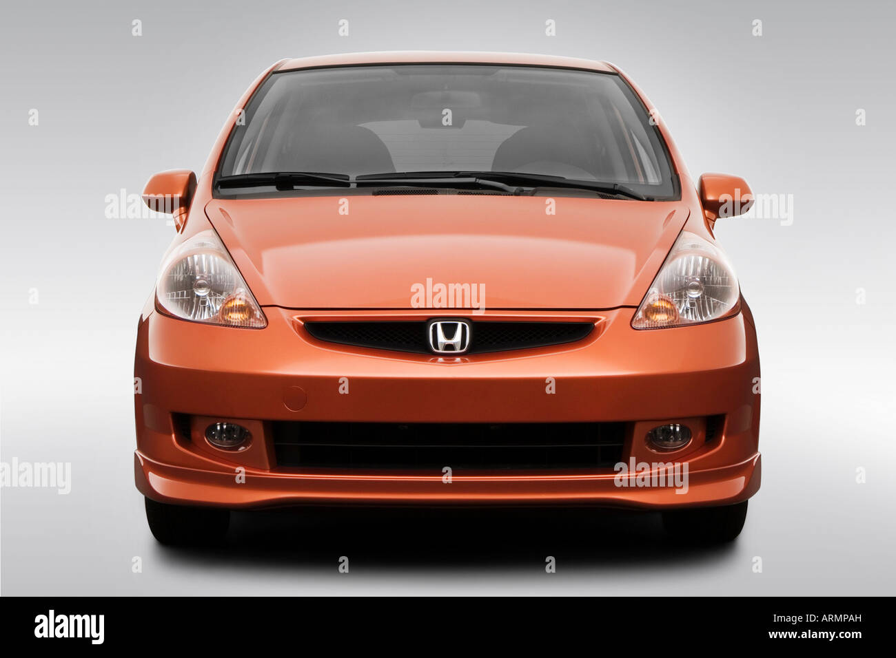 2008 Honda Fit Sport in Orange - Low/Wide Front Stock Photo - Alamy