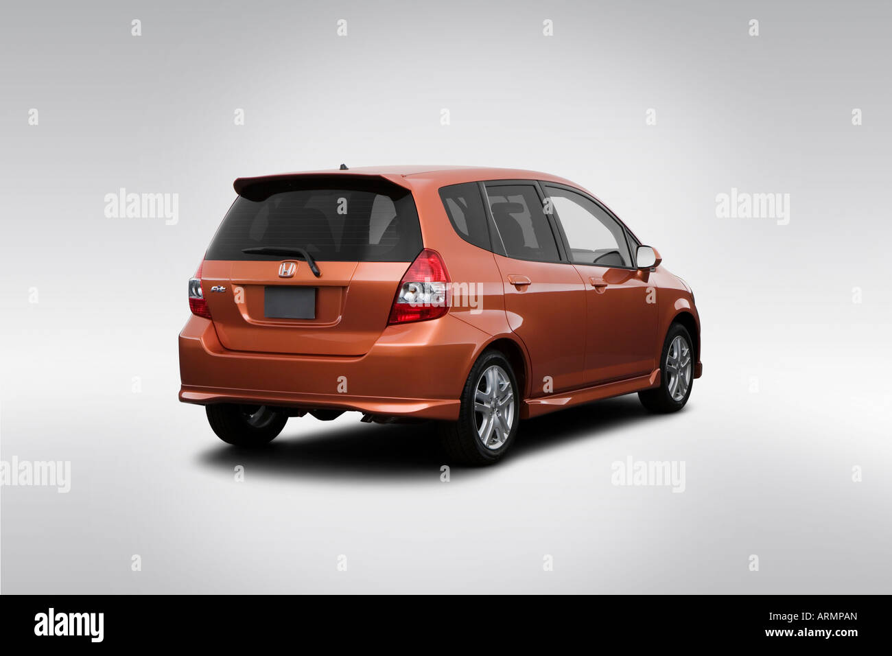 2008 Honda Fit Sport in Orange - Rear angle view Stock Photo - Alamy