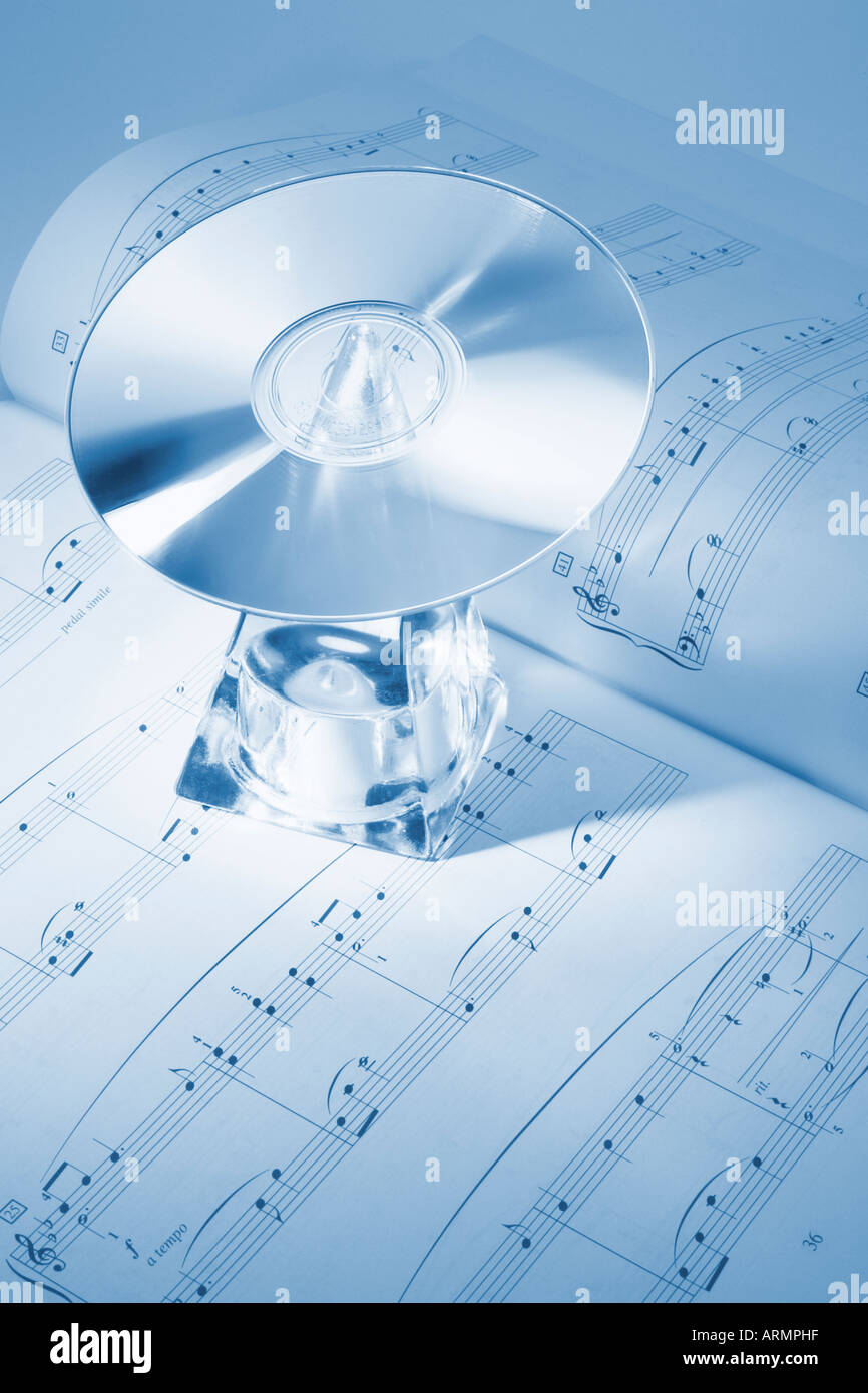 CD and Music Score Stock Photo - Alamy