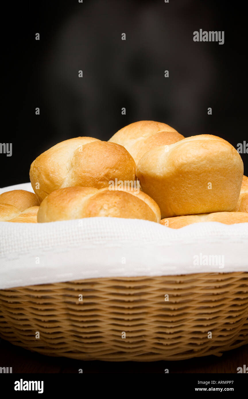 Basket of rolls Stock Photo - Alamy
