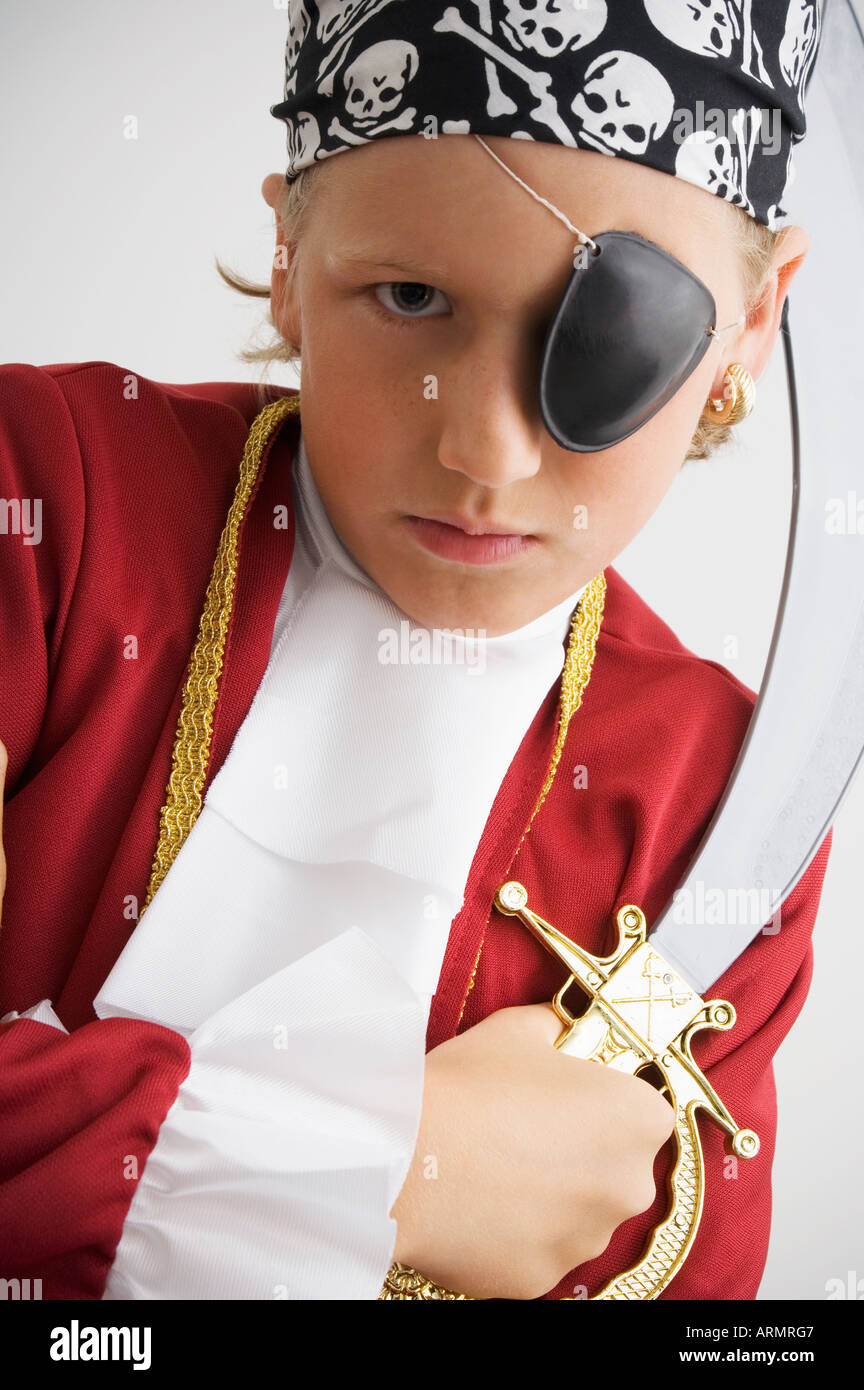 Boy in pirate costume Stock Photo - Alamy