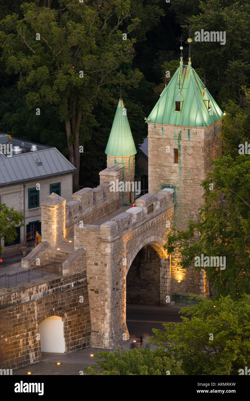 Porte St. Louis, one of the entrances of the walled city of old Quebec ...