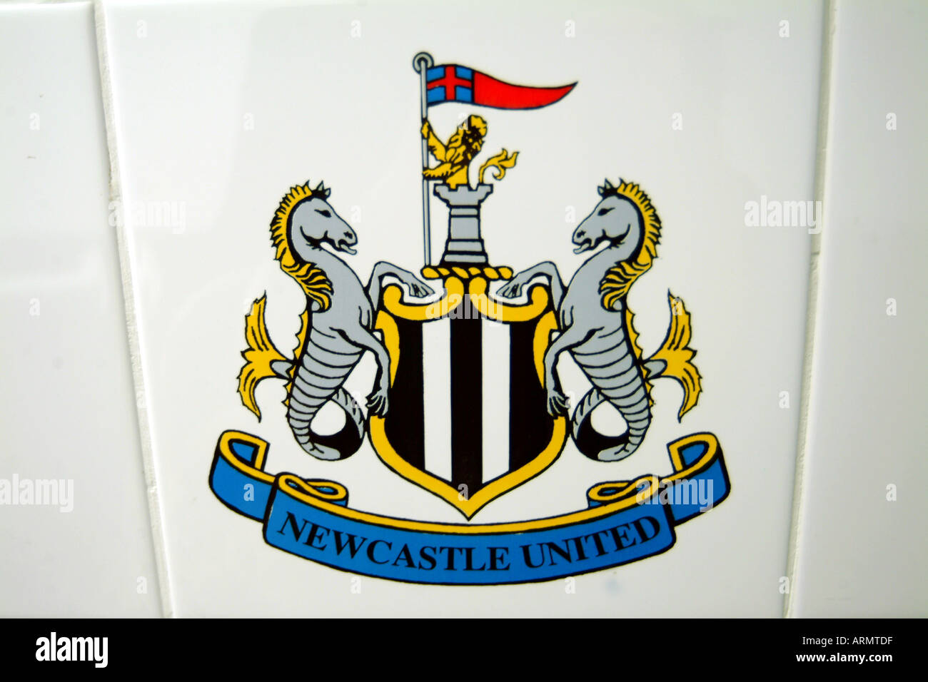 Newcastle united tile Stock Photo - Alamy