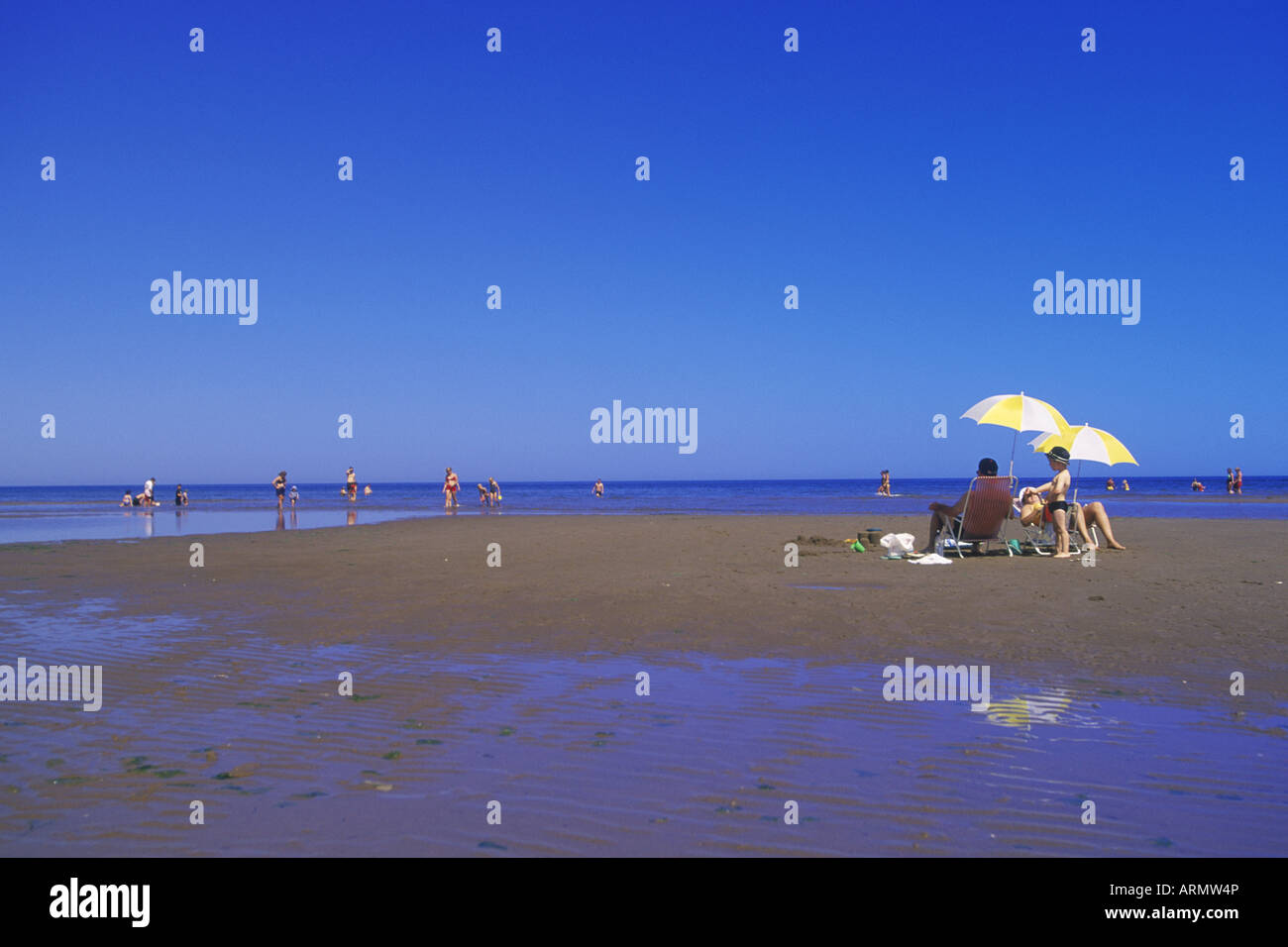 Beach on Northumberland Strait at Shediac, New Brunswick, Canada Stock ...