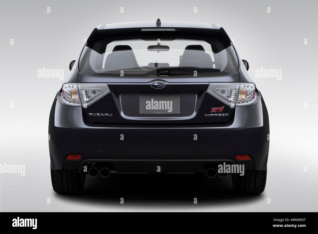 2008 Subaru Impreza WRX STi in Gray - Low/Wide Rear Stock Photo - Alamy