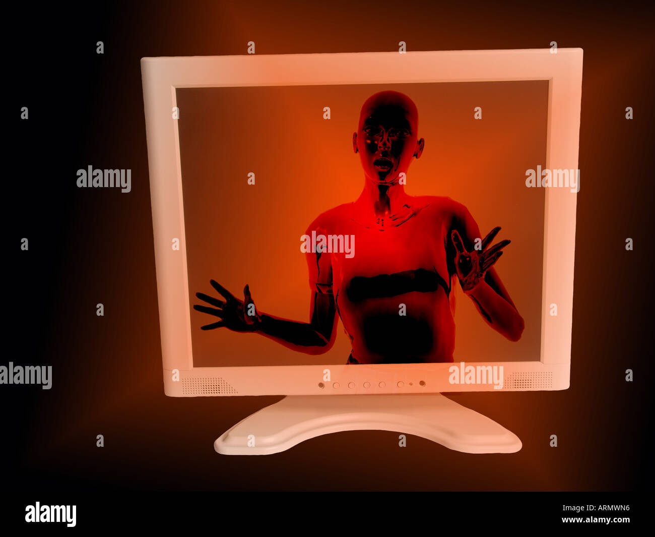 Trapped in computer screen hi-res stock photography and images - Alamy