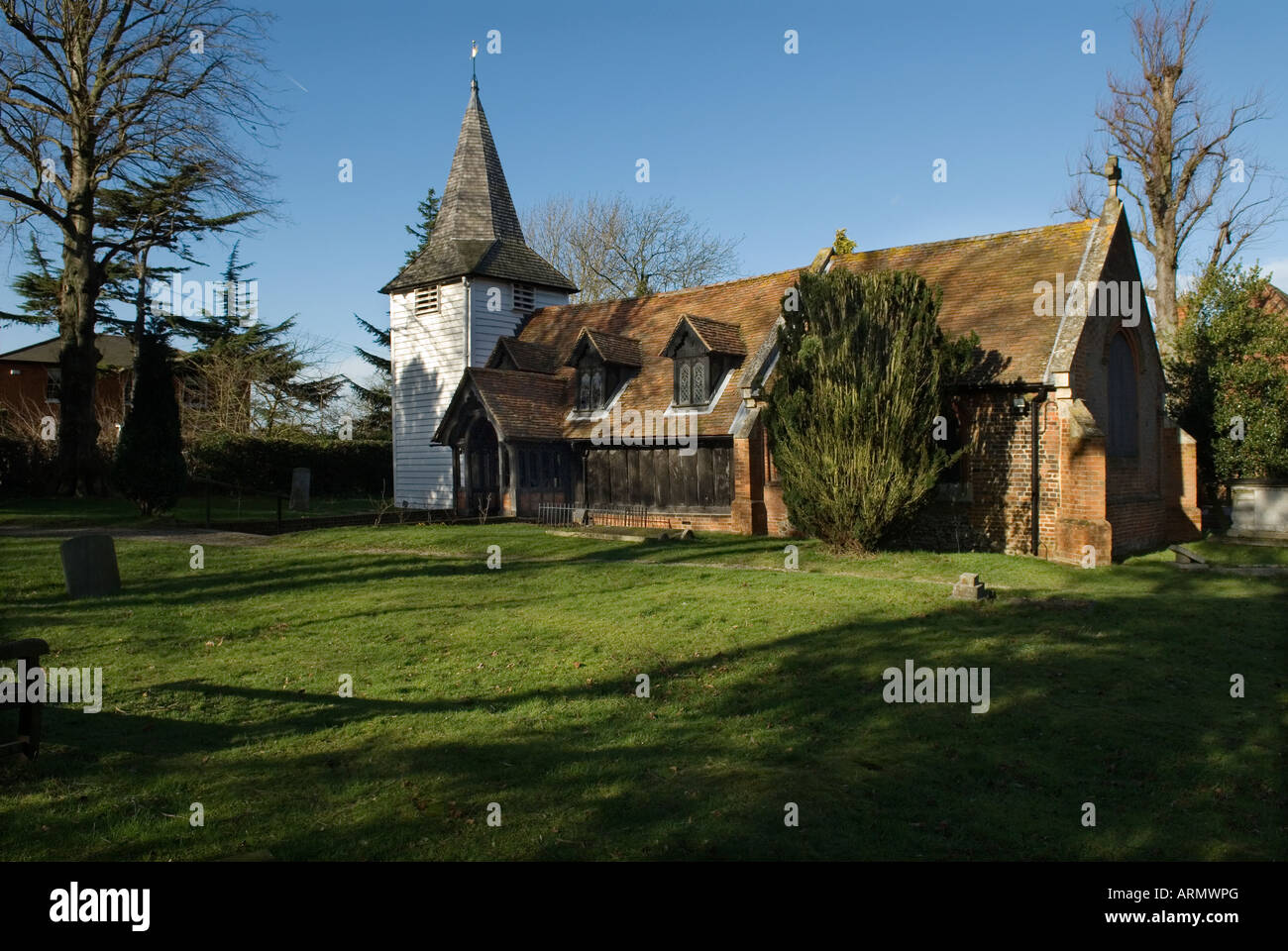 GREENSTED CHURCH ONGAR ESSEX ENGLAND Stock Photo - Alamy