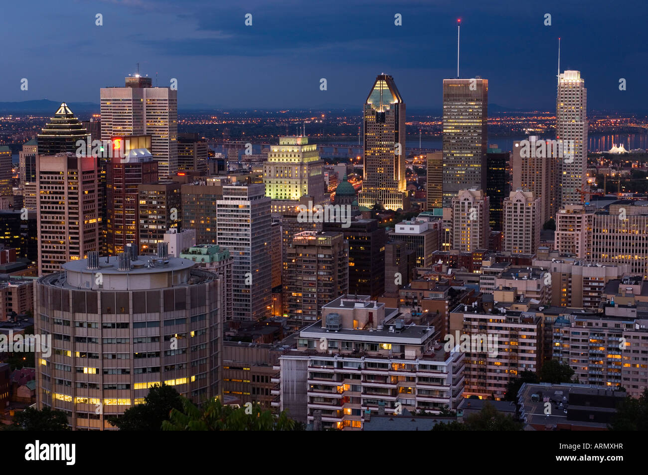 View from mount royal at sunset hi-res stock photography and images - Alamy