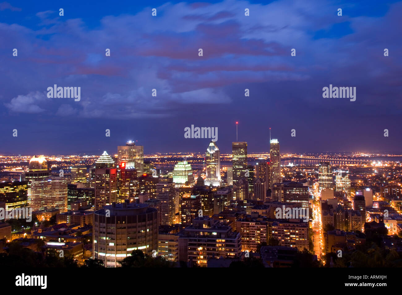View from mount royal at sunset hi-res stock photography and images - Alamy