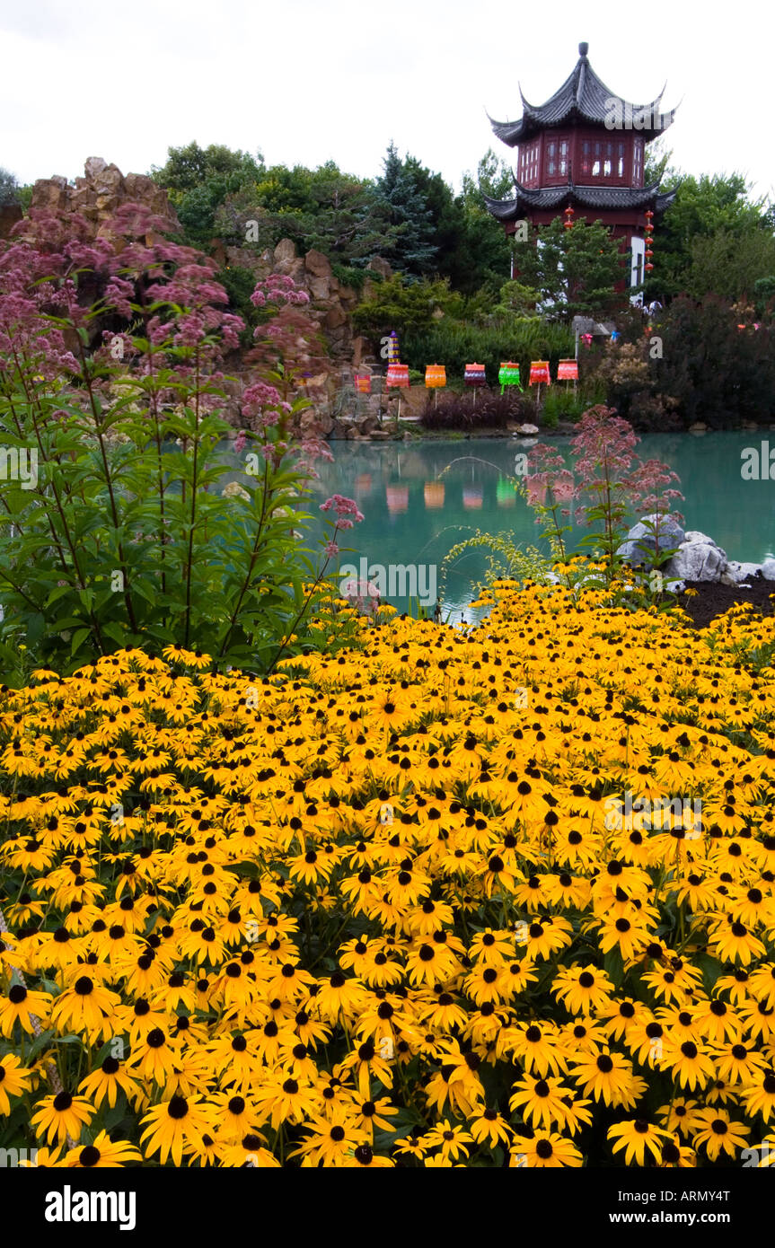 Chinese gardens at Botanical Gardens, Montreal, Quebec, Canada Stock ...