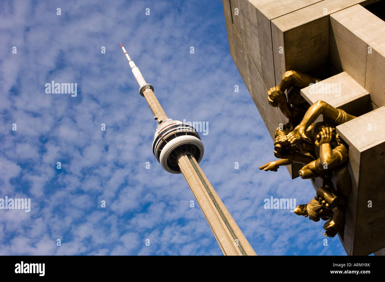CN Tower and Skydome Hotel, Toronto, Ontario, Canada Stock Photo - Alamy