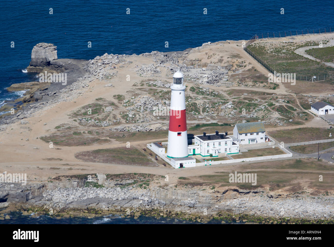 Aerial view of Portland Bill lighthouse. Dorset. UK Stock Photo - Alamy