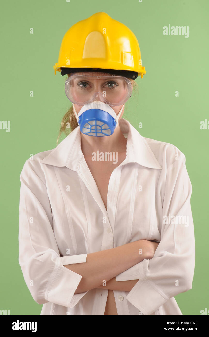 Woman wearing safety wear Stock Photo - Alamy
