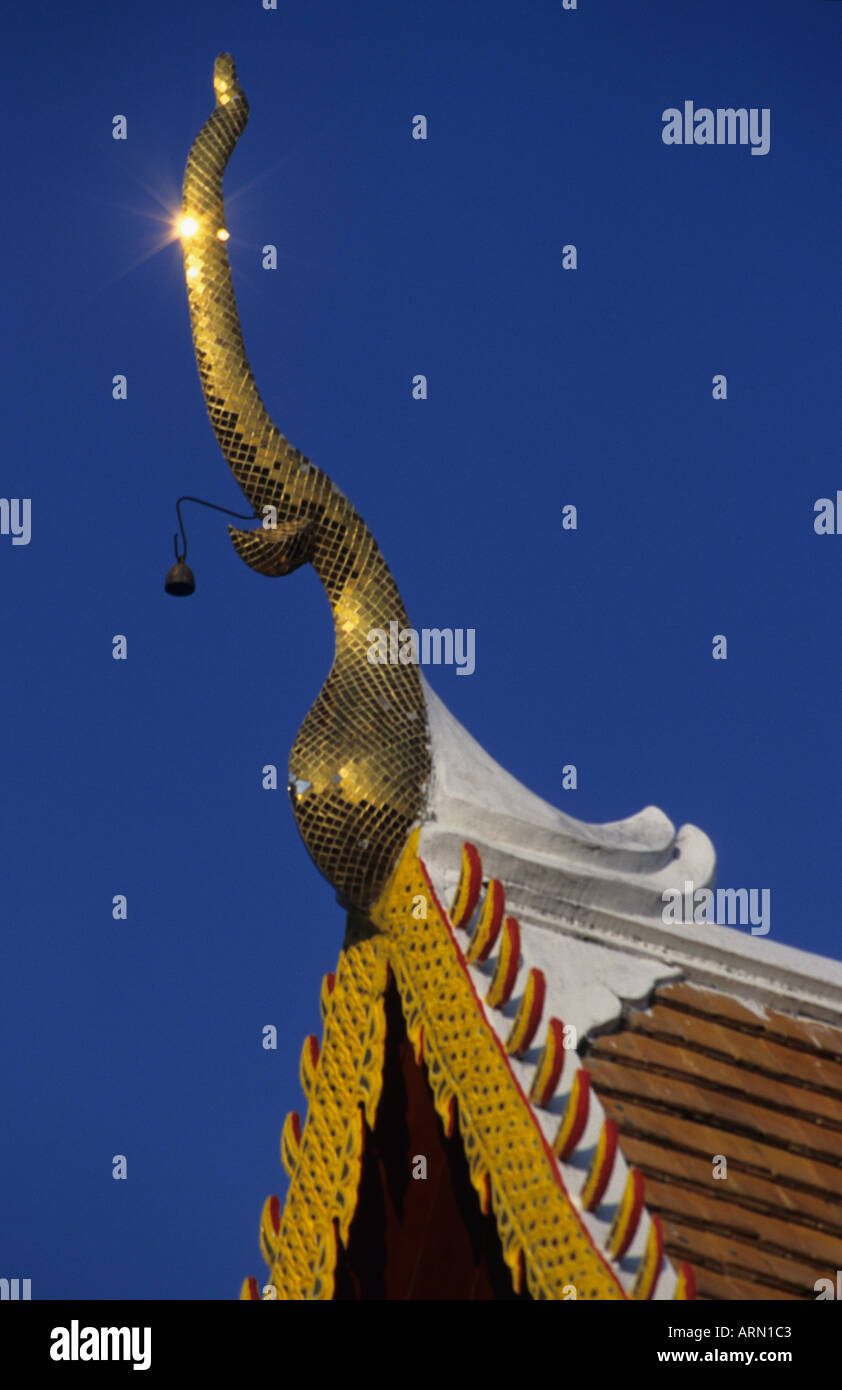 Gold leafed gable of Wat Po compound Bangkok Stock Photo - Alamy