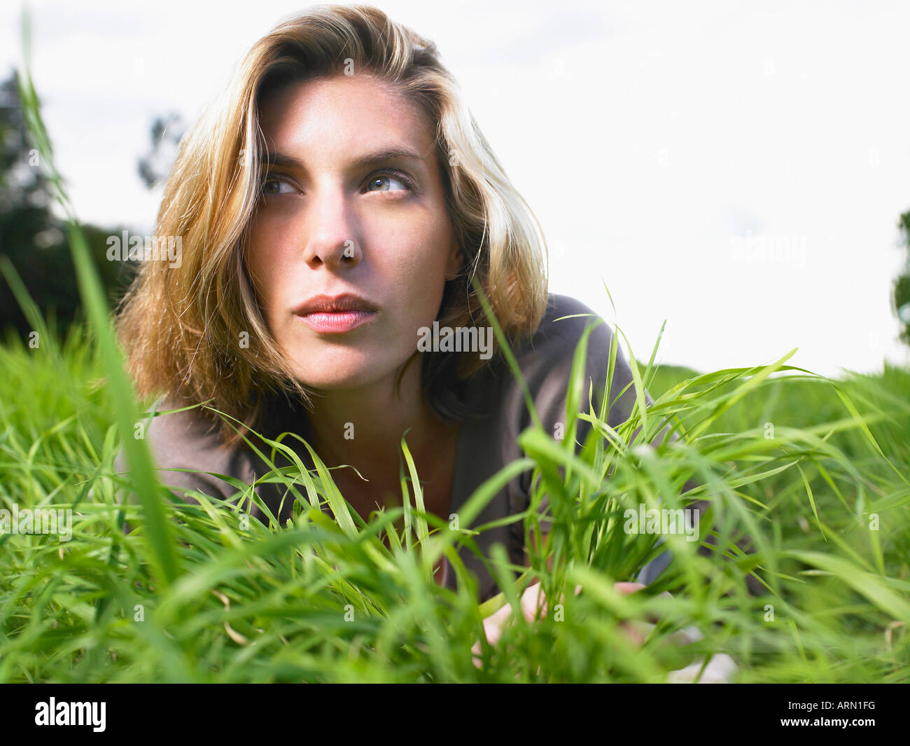 Laying in a field hi-res stock photography and images - Alamy
