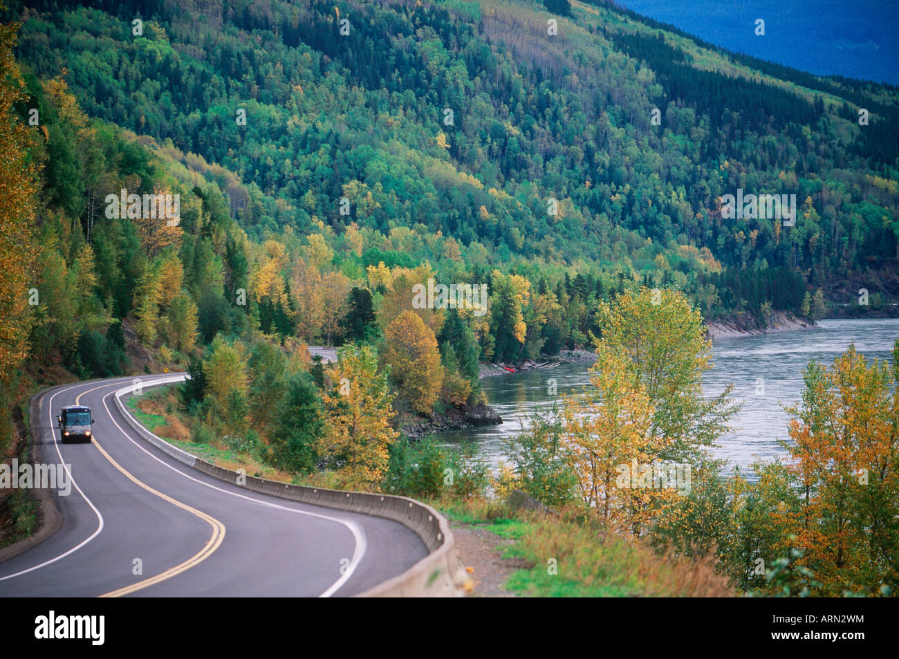Skeena River Valley and Highway 16, British Columbia, Canada Stock ...