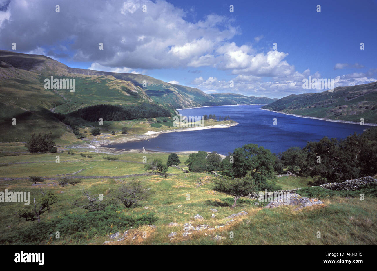 Haweswater Reservoir in the Lake District National Park Cumbria Engalnd ...