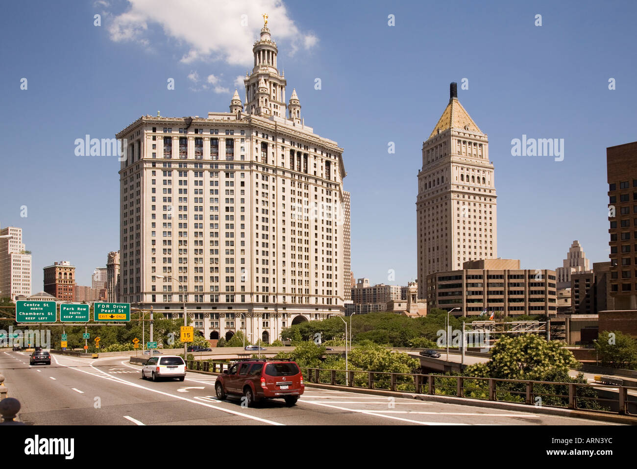 The Municipal Buildings on Chambers and Center Street, Lower Easy Side ...