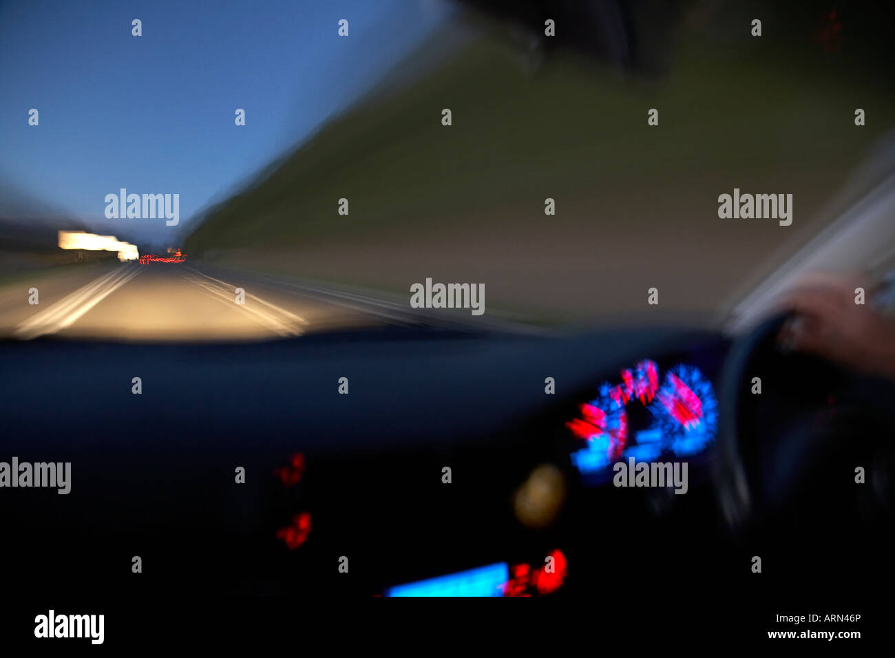 Cars speeding down highway Stock Photo - Alamy