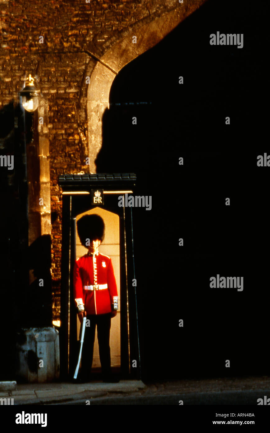 British guard at his post Stock Photo - Alamy