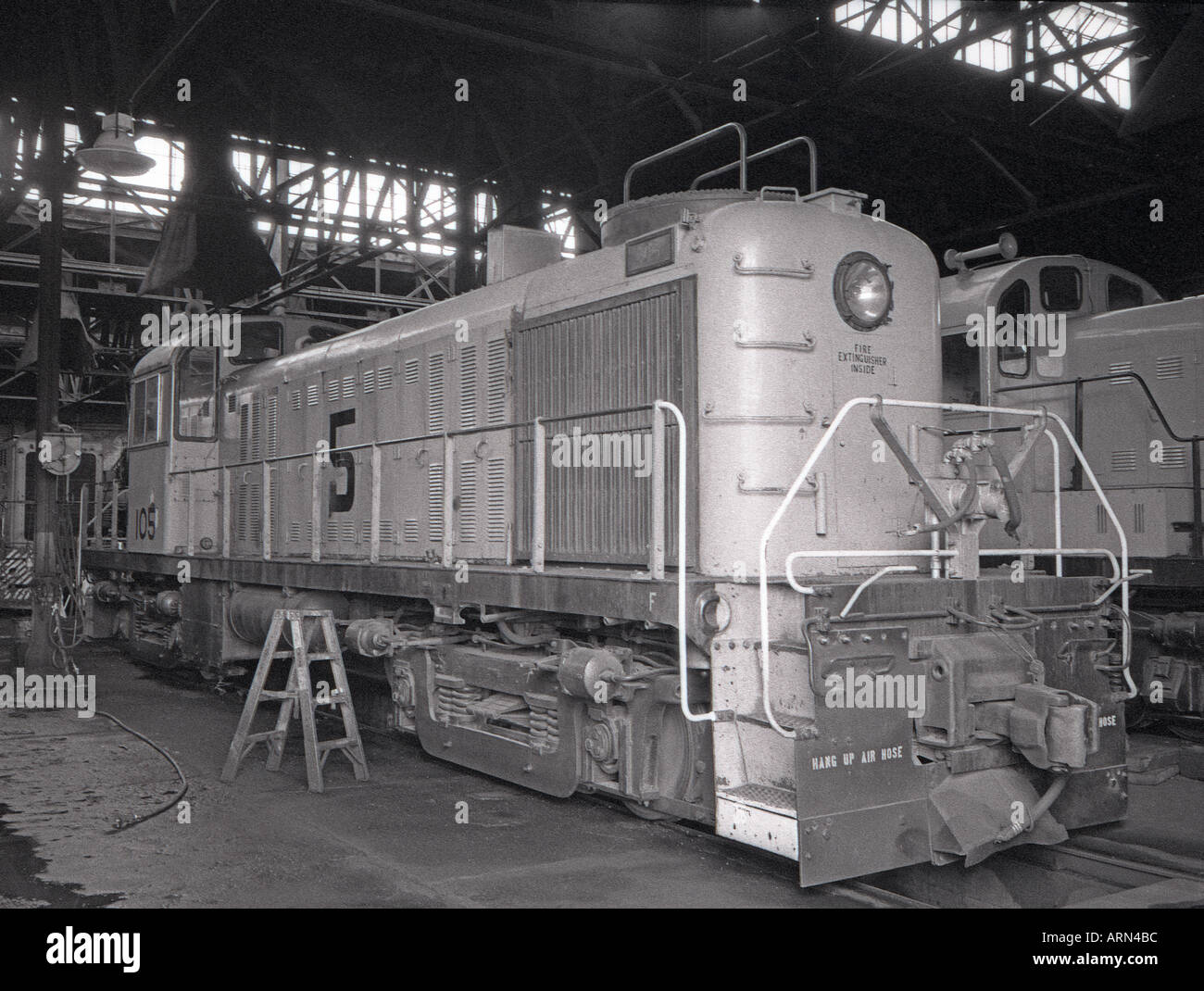 Old railroad engines in Ely Nevada Stock Photo - Alamy