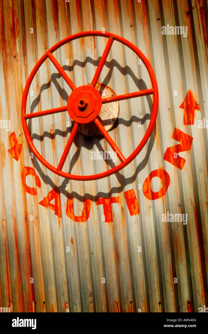 Caution restricted sign Stock Photo - Alamy