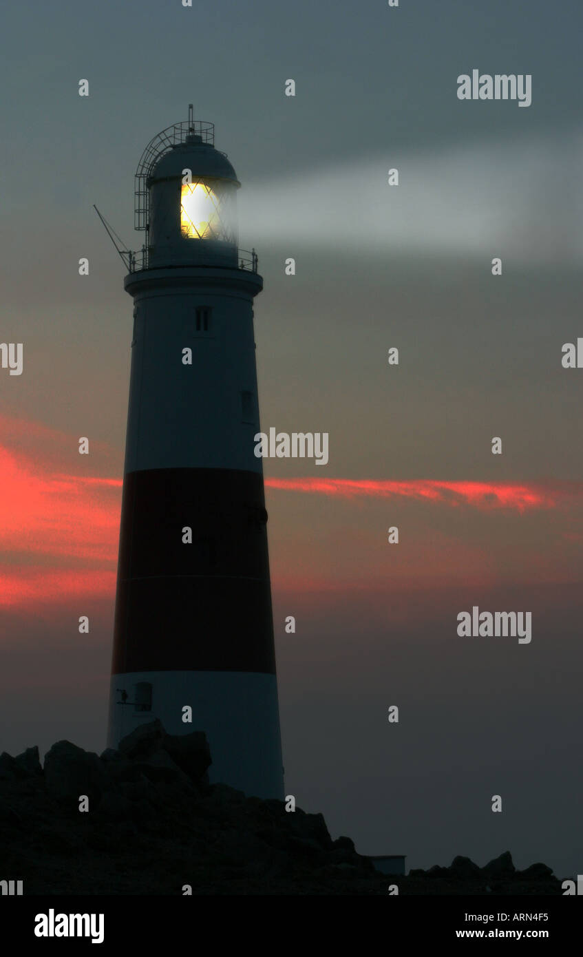 Portland bill lighthouse and beam hi-res stock photography and images ...