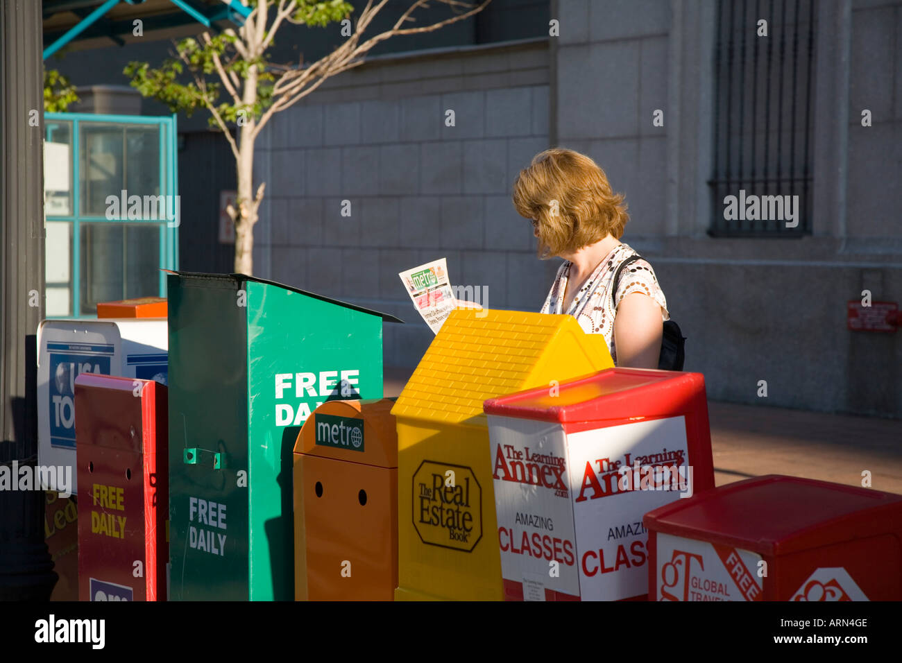 Colorful newspaper dispenser boxes hi-res stock photography and images ...