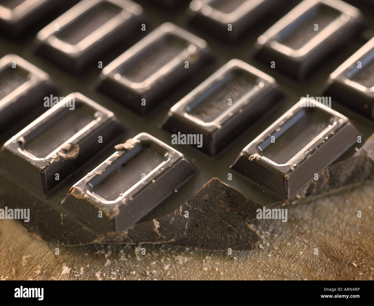 slab of chocolate with corner broken off Stock Photo - Alamy