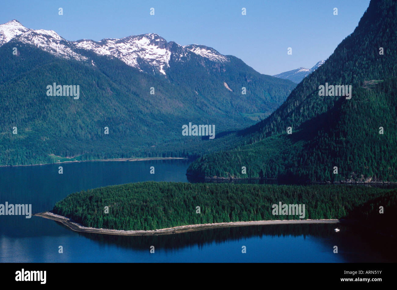 Aerial of Knight Inlet, Central Coast, British Columbia, Canada Stock ...