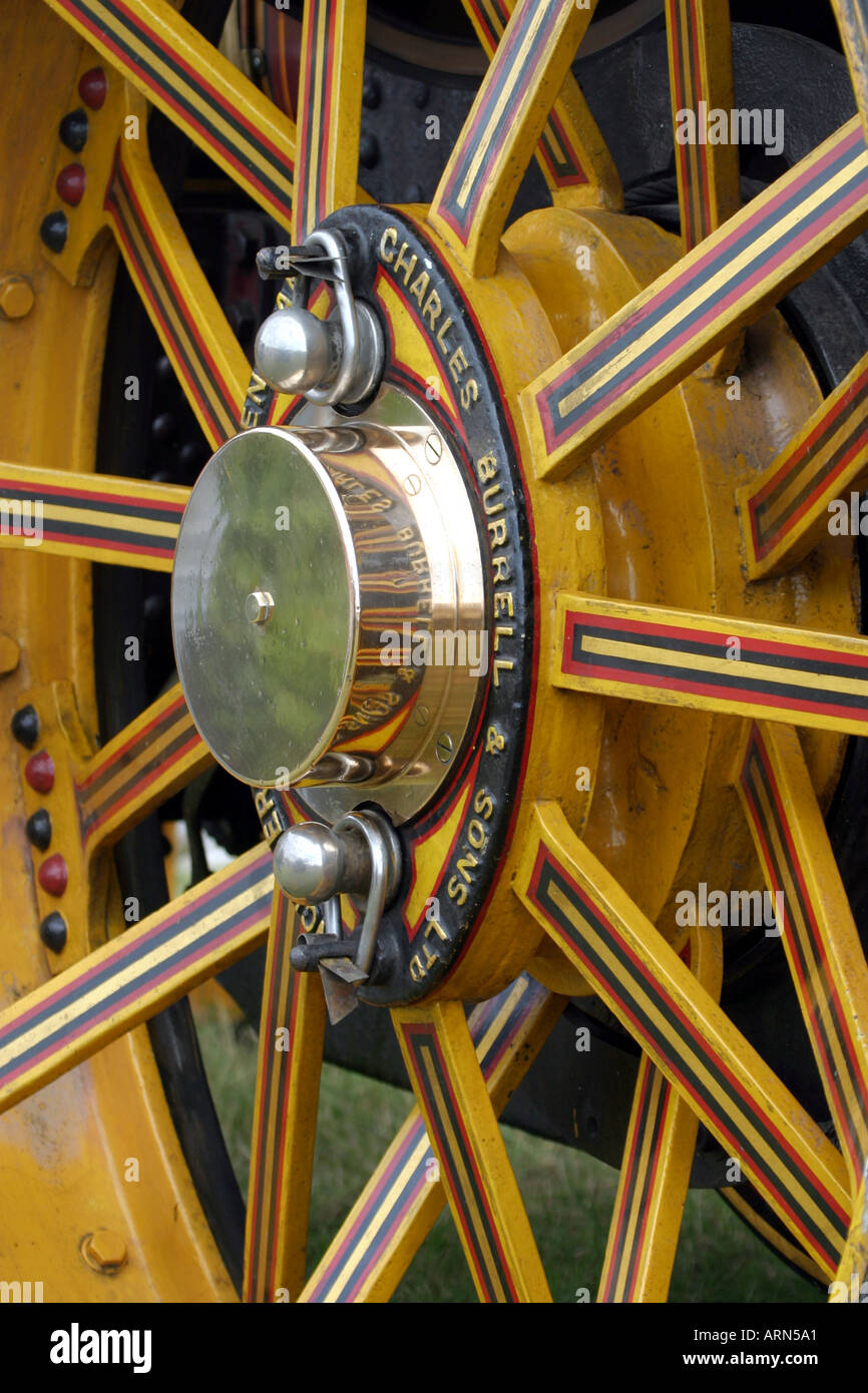 Steam Traction Engine Wheel Stock Photo - Alamy