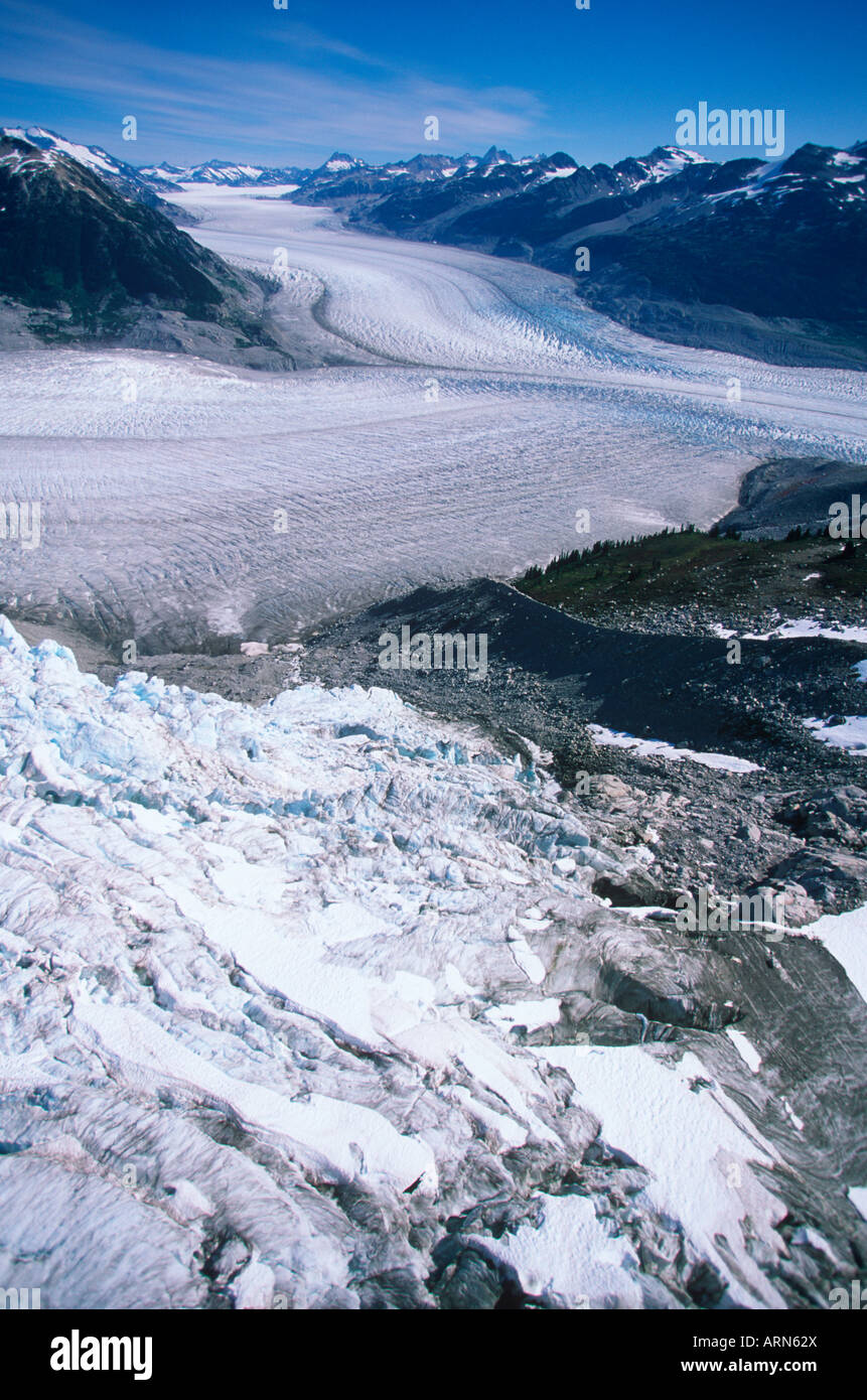 Coast Range, Silverthrone Mountain icefields, Klinaklini glacier ...