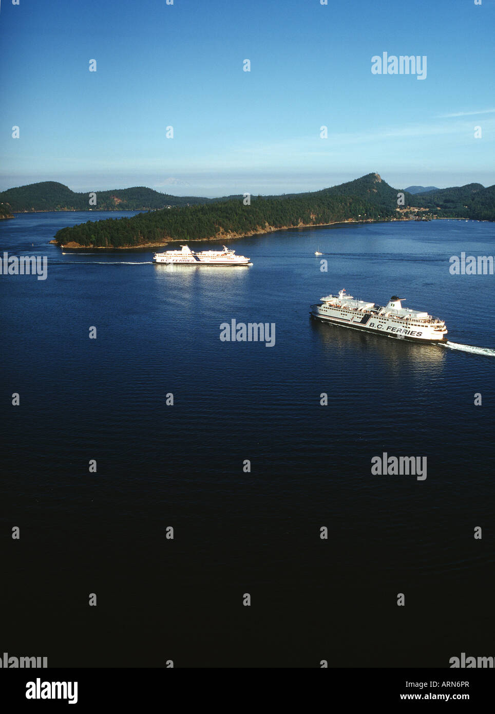 Aerial view of Spirit class vessel on Swartz Bay Tsawwassen route ...