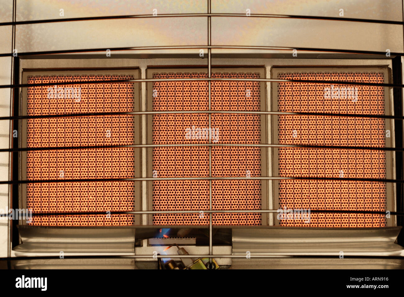 Red hot gas fire flames Stock Photo - Alamy