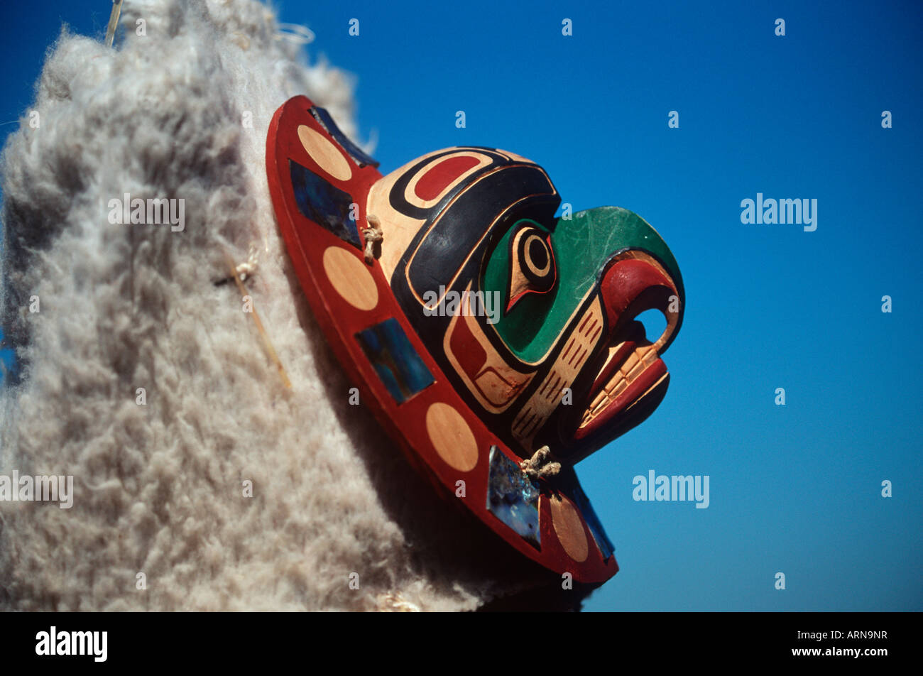 First Nation's head dress, Vancouver Island, British Columbia, Canada ...