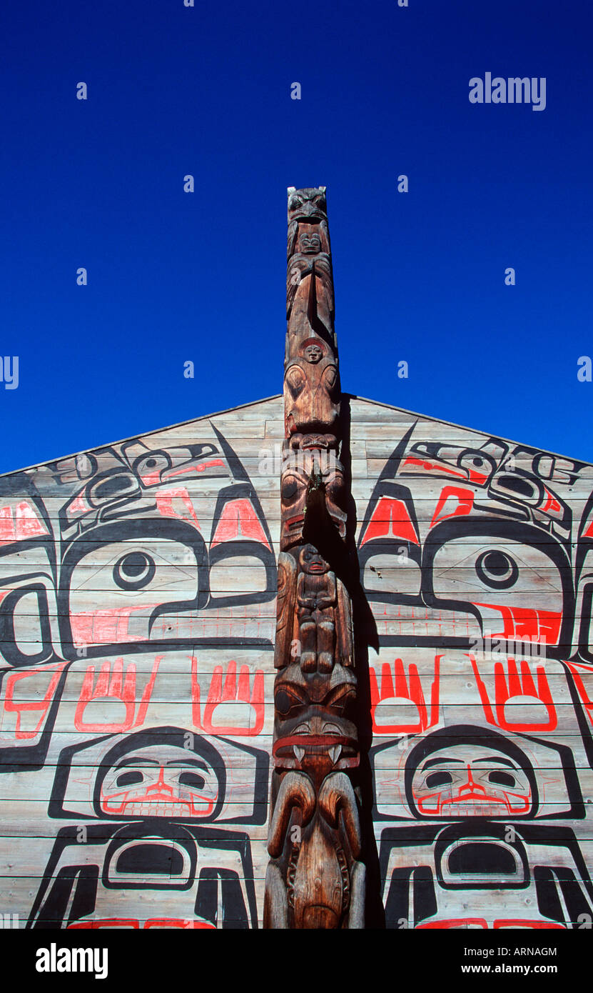 Ksan Village, reconstructed Gitxsan community Skeena River, Hazelton ...