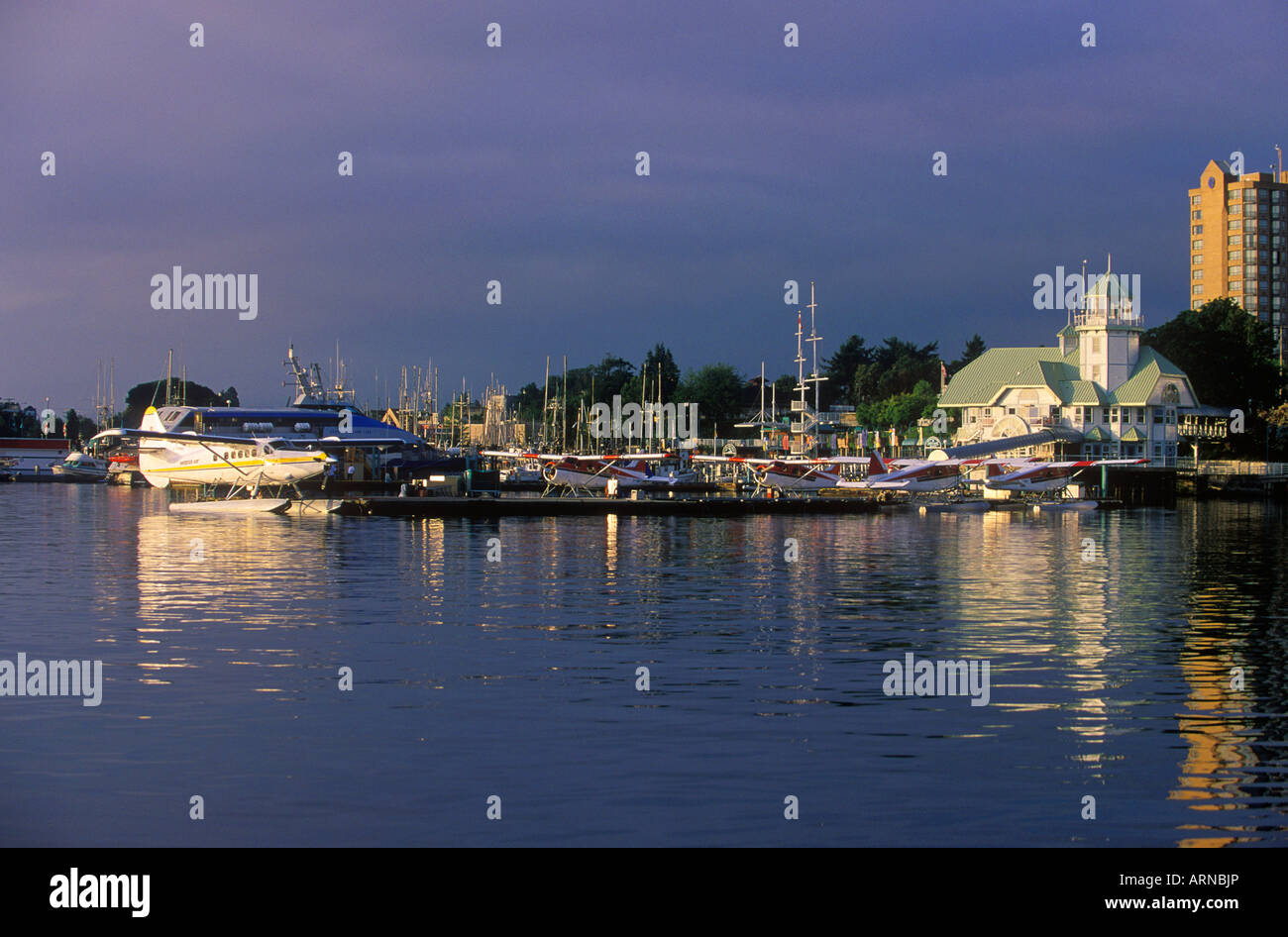 Nanaimo Harbour with commercial float planes, Vancouver Island, British ...