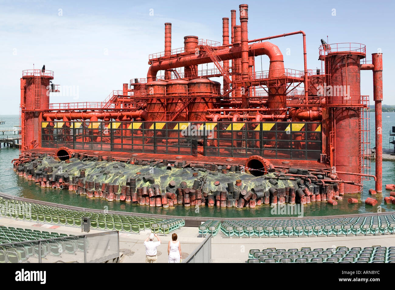 The scenery of the opera THE TROUBADOUR, Bregenz, Vorarlberg, Austria ...