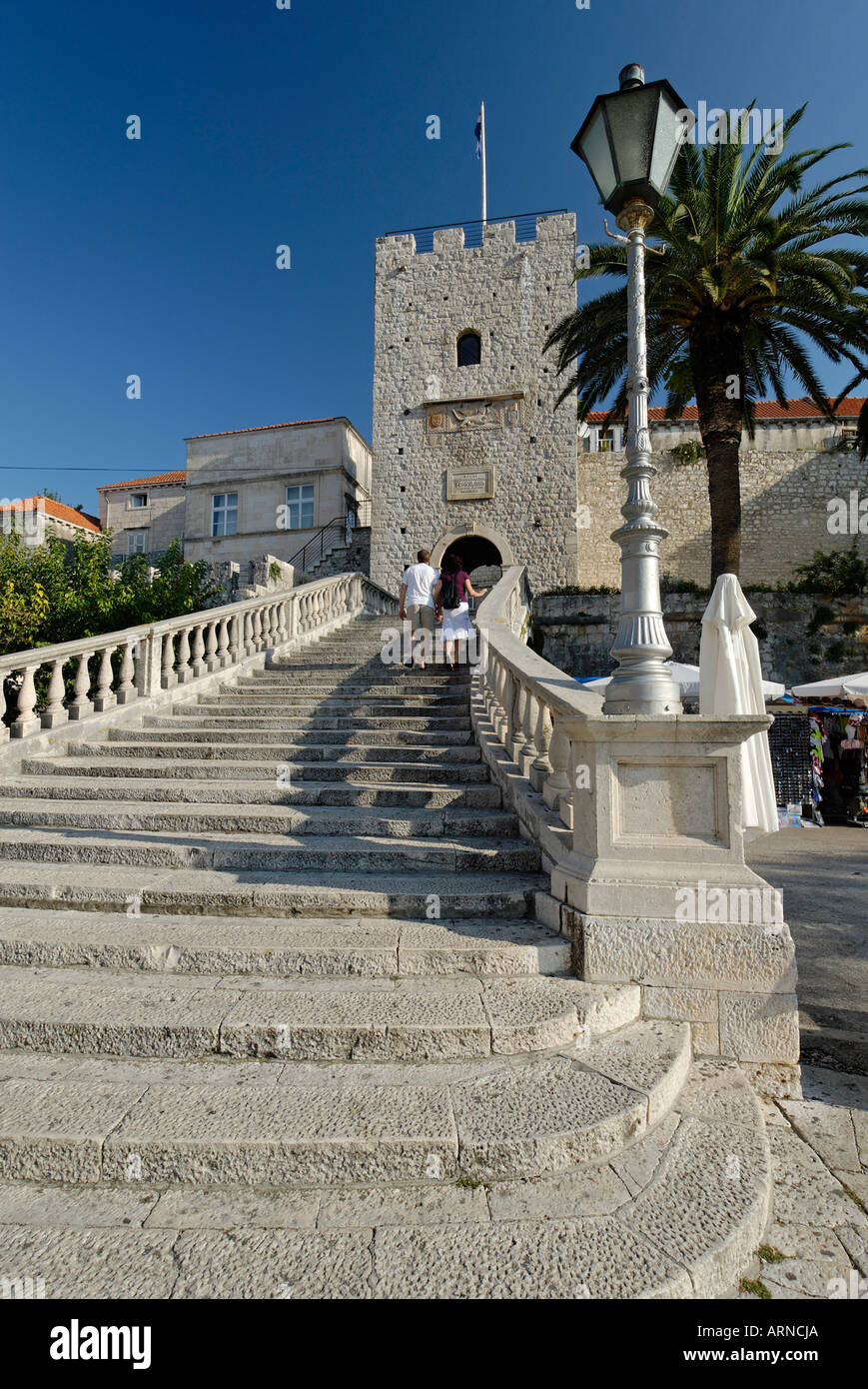 Historic city of Korcula, birth place of Marco Polo, Korcula island ...