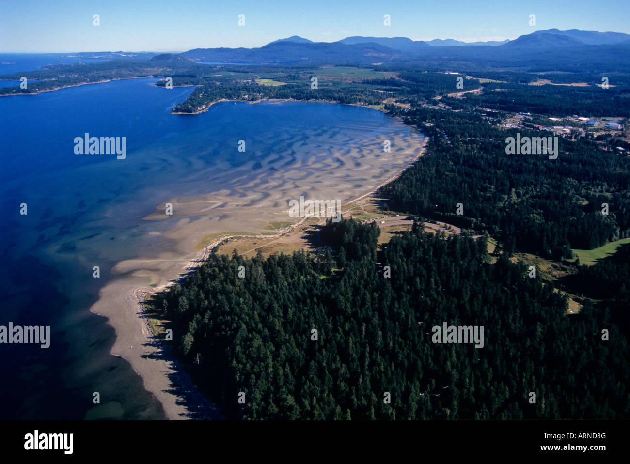 Parksville, Rathtrevor Beach provincial park - aerial, Vancouver Island ...