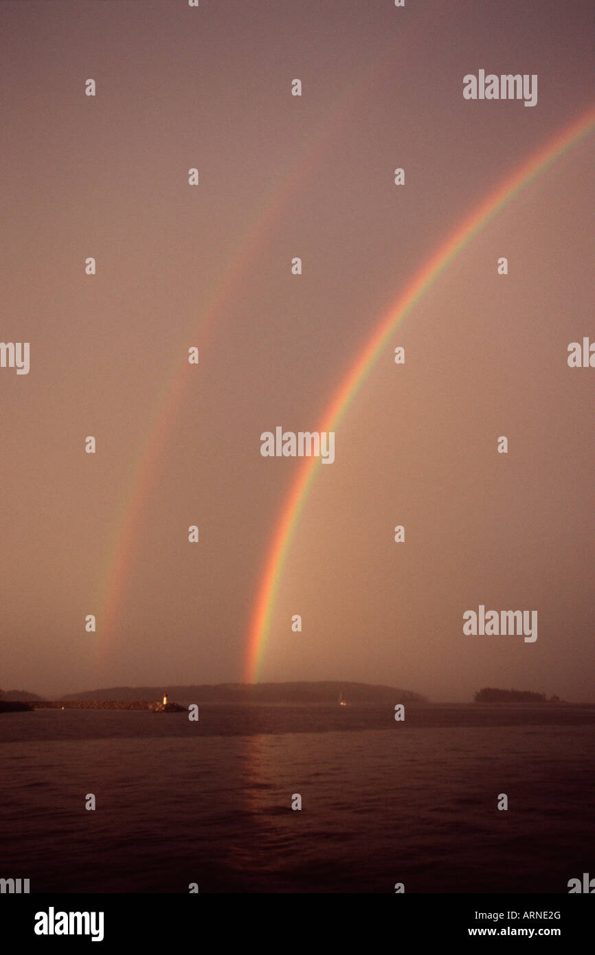 Double rainbows over the ocean hi-res stock photography and images - Alamy