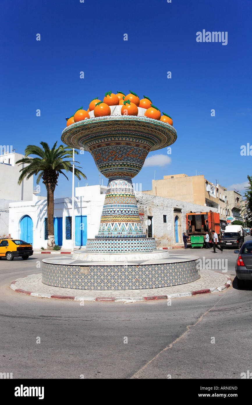 Traffic circle in Nabeul, Tunisia Stock Photo - Alamy