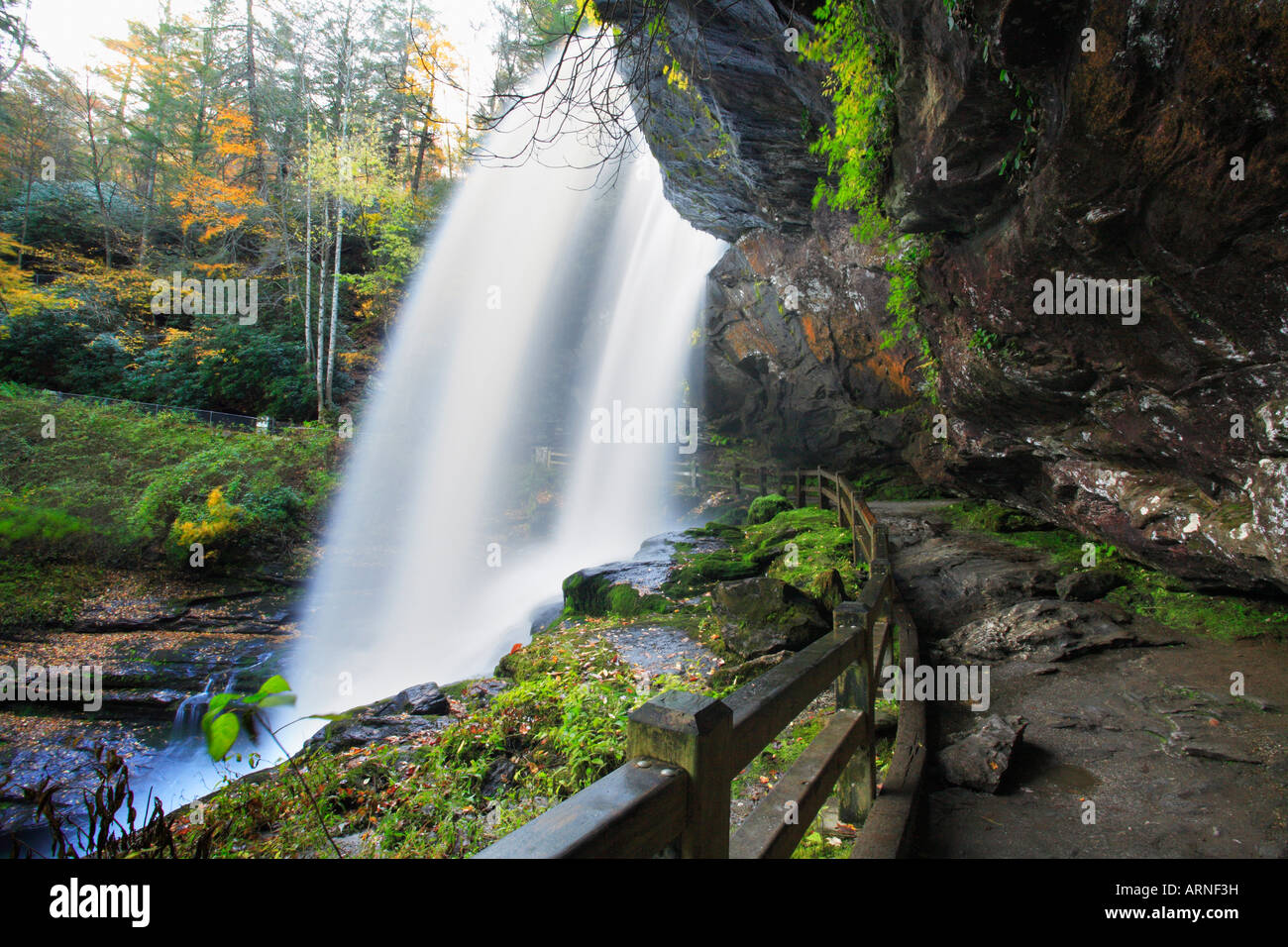 Dry Falls, Cullasaja River Gorge, Highlands, North Carolina, USA Stock ...