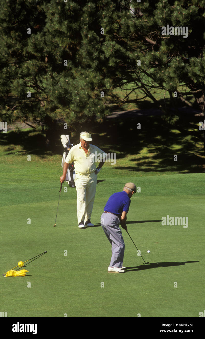 Retired men on golf course, British Columbia, Canada Stock Photo - Alamy
